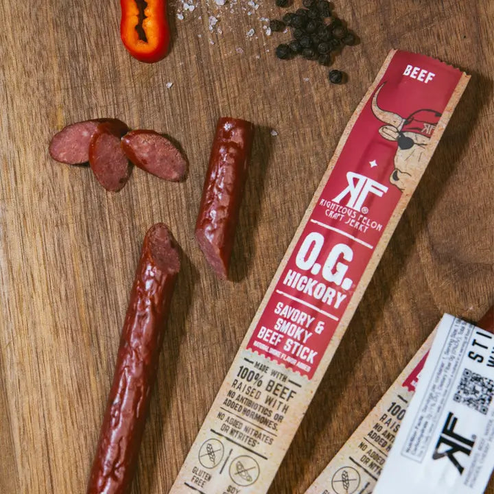 Righteous Felon O.G. Hickory Beef Stick – Northern Fire Grilling & BBQ ...